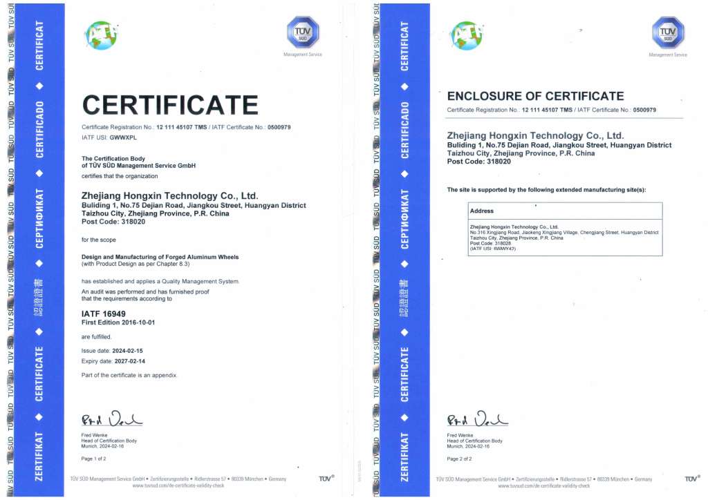 Certificates – GTRS